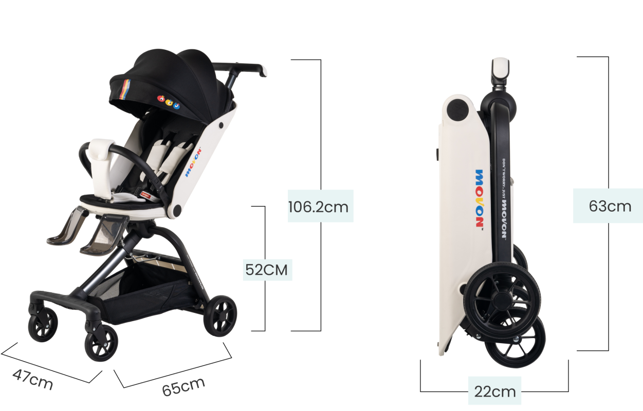 TravelMate Plus - Compact 360° Baby Stroller | MOVON