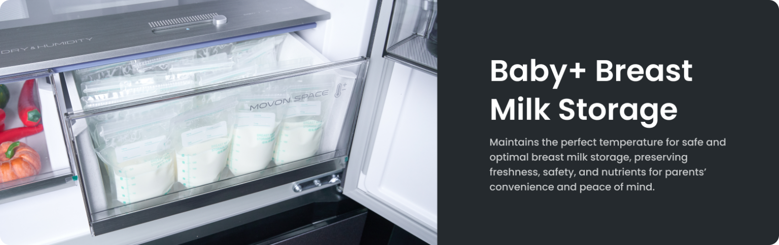 Smart Refrigerator MY with Breast Milk Storage | MOVON Space MY